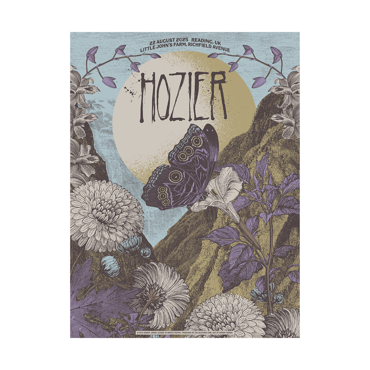 Unreal Unearth Tour 2025 Reading Poster - Hozier